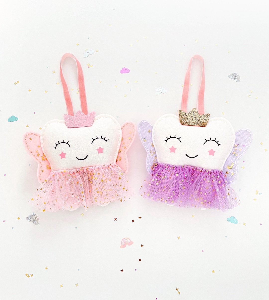 Personalizable Girl Tooth Fairy ; Sparkle Golden Stars Tooth Fairy ...