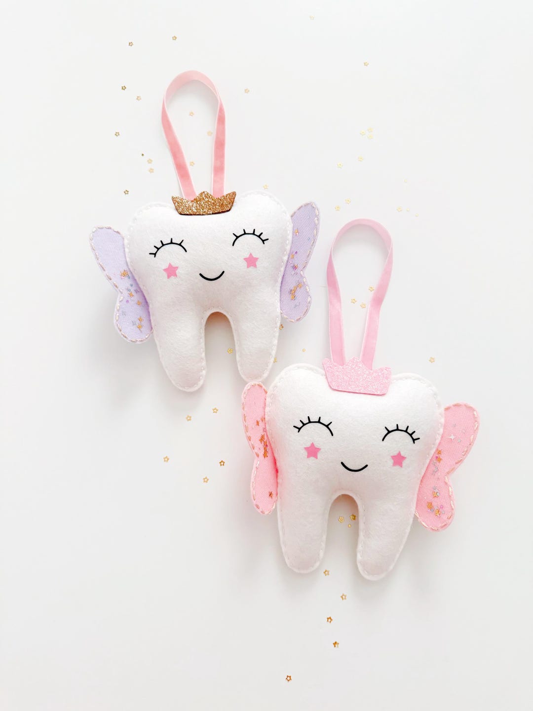 Personalized Girl Tooth Fairy ; Custom Color Glitter Wings ; Door ...