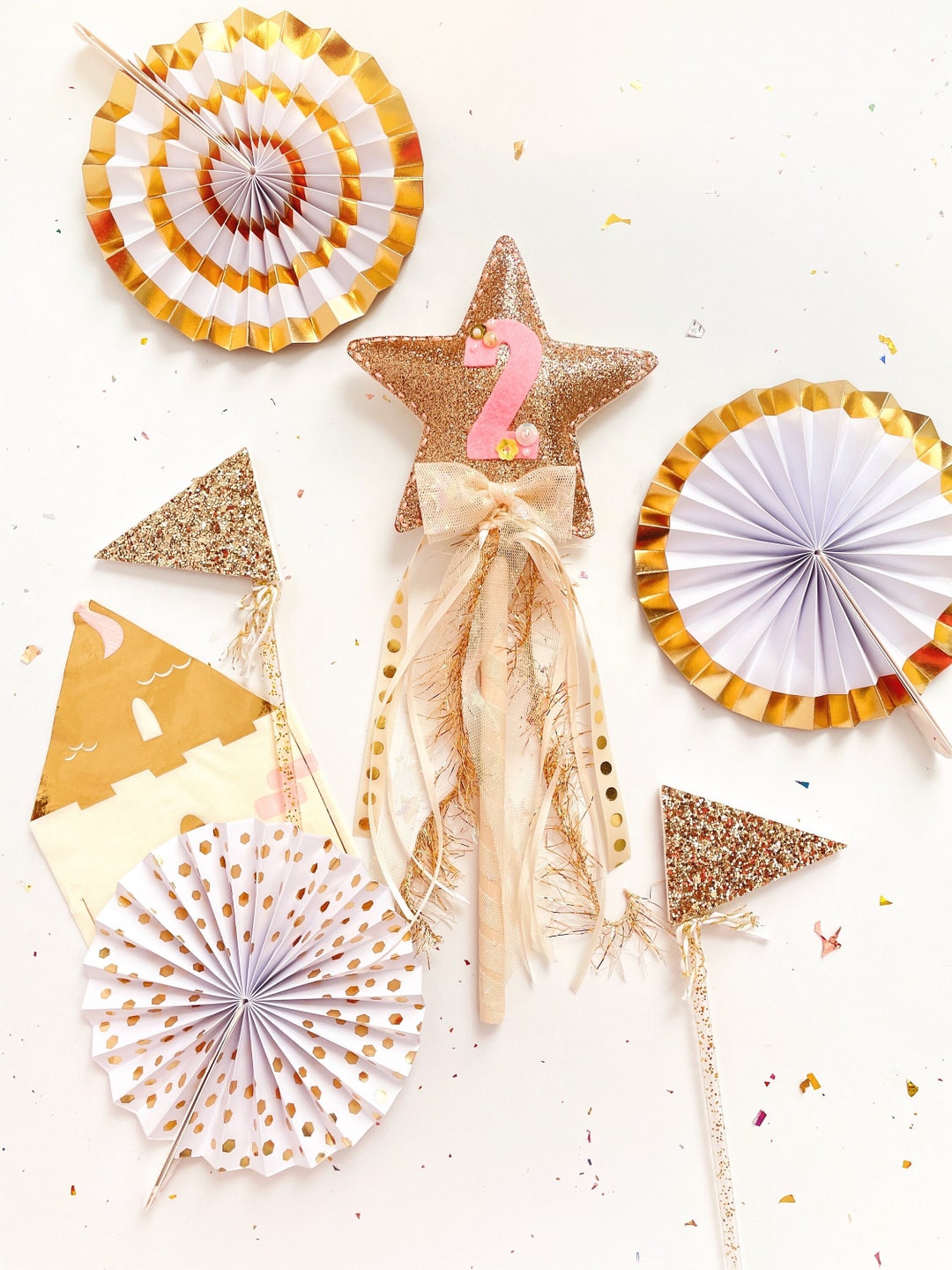Personalizable Birthday Wand Princess Wand Star Wand Gold Glitter Star ...