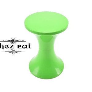 Vintage French Tam Tam Tabouret Stool Storage Plastic Green Seat Chair ...