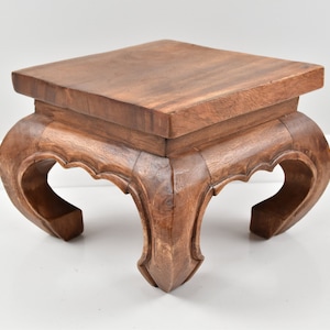 Vintage Opium Table Wooden Stool Coffee Living Room Flowerpot Plant ...