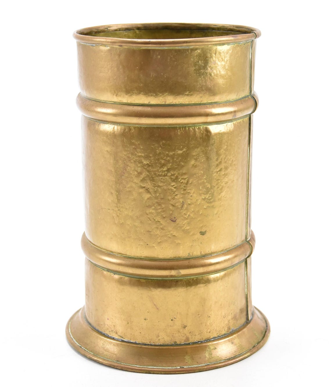 Chezrai - Vintage 12" Stubby Brass Umbrella Stand Hallway Dried Flower ...