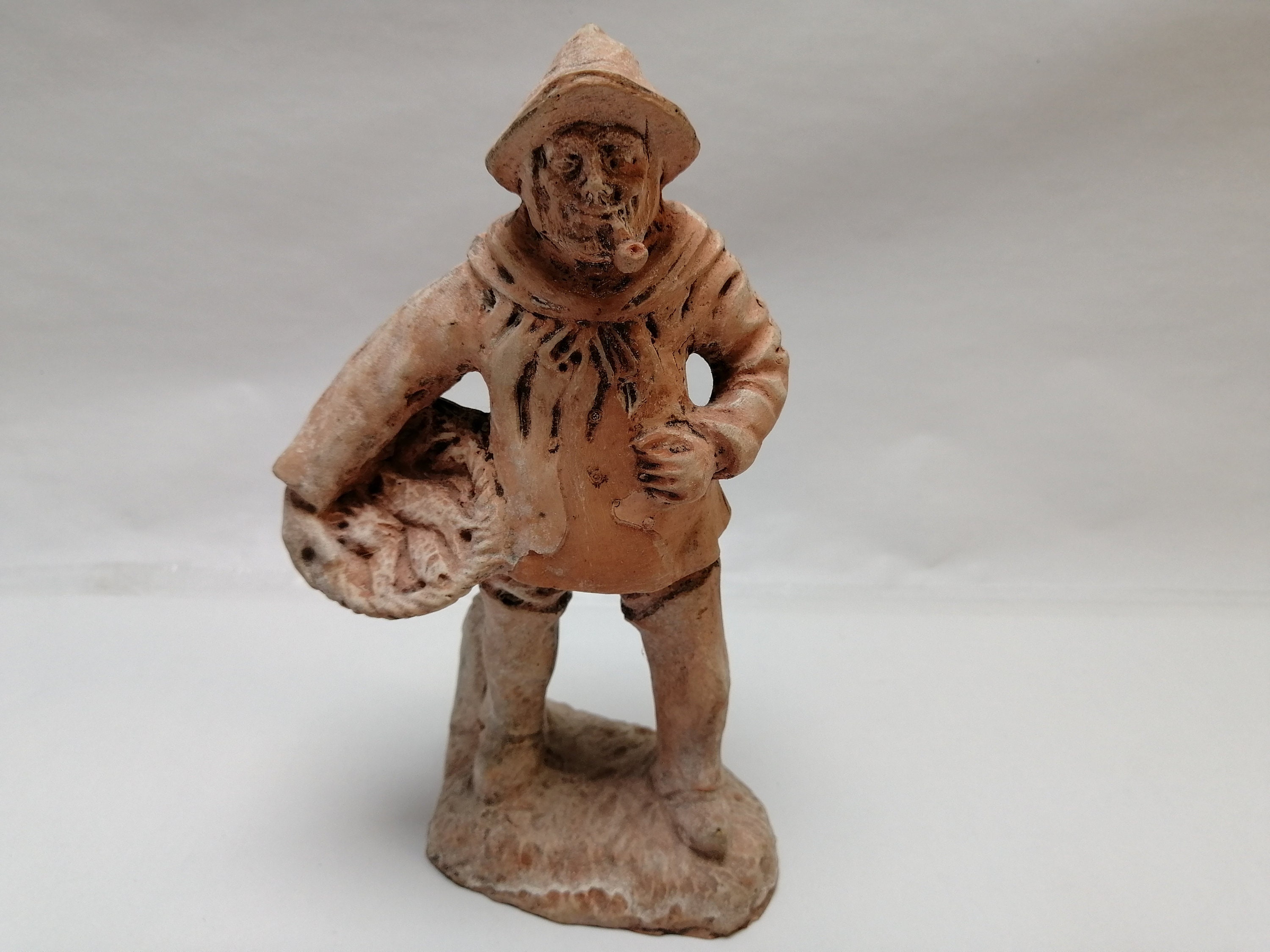 Vintage French Fisherman Statue Figurine Shelf Display Old Man With ...