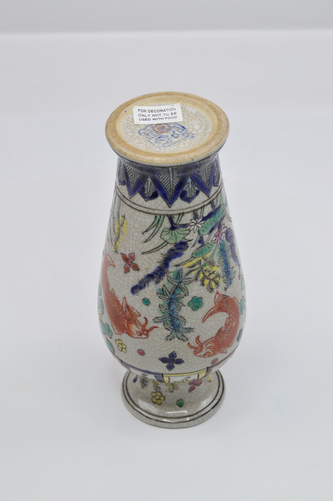 Vintage Ceramic Crackle Glaze Asian Oriental Chinese Style Pot | Etsy