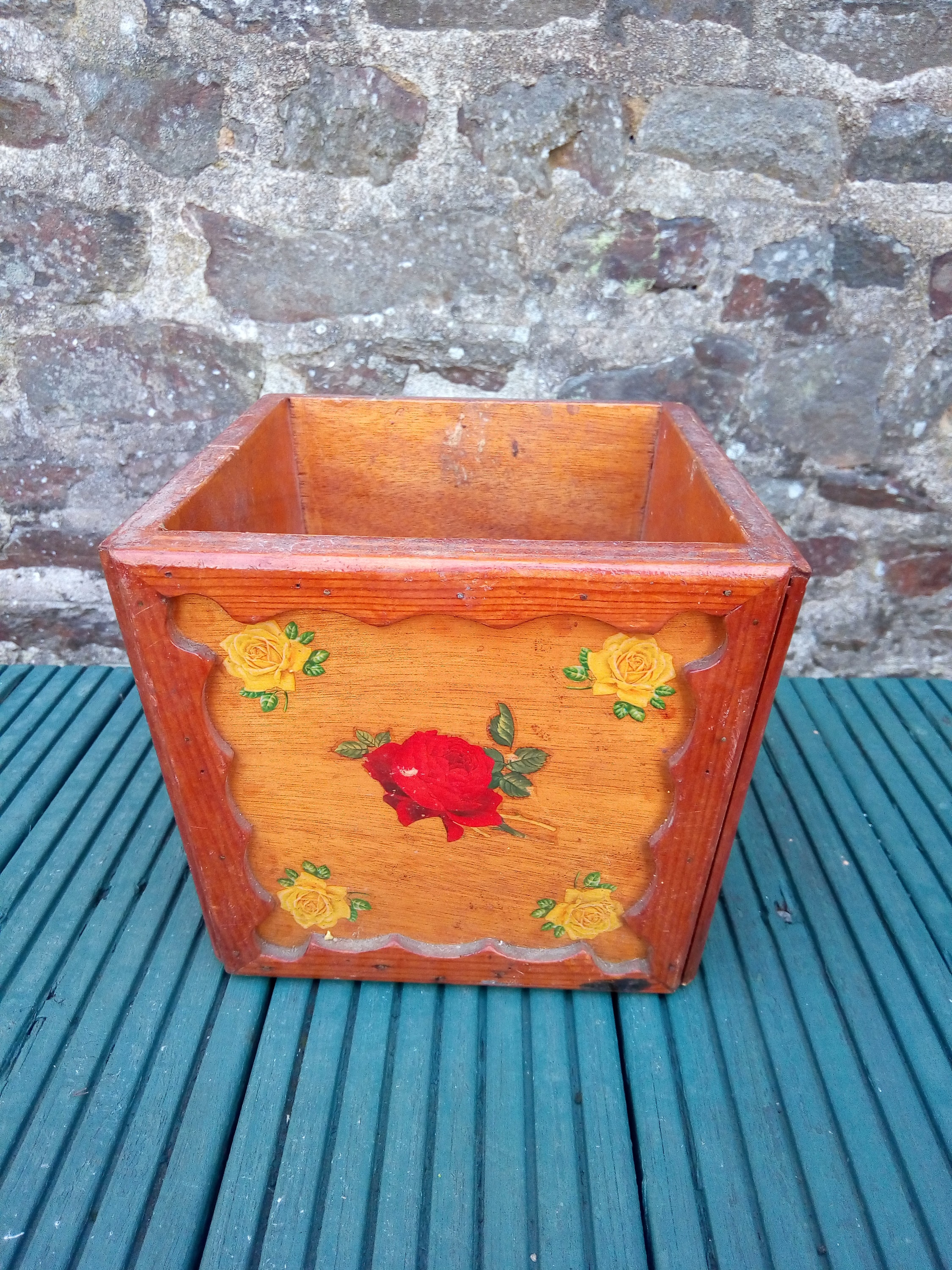 Vintage Wooden Planter Vintage Wooden Box Planter Wood Box - Etsy