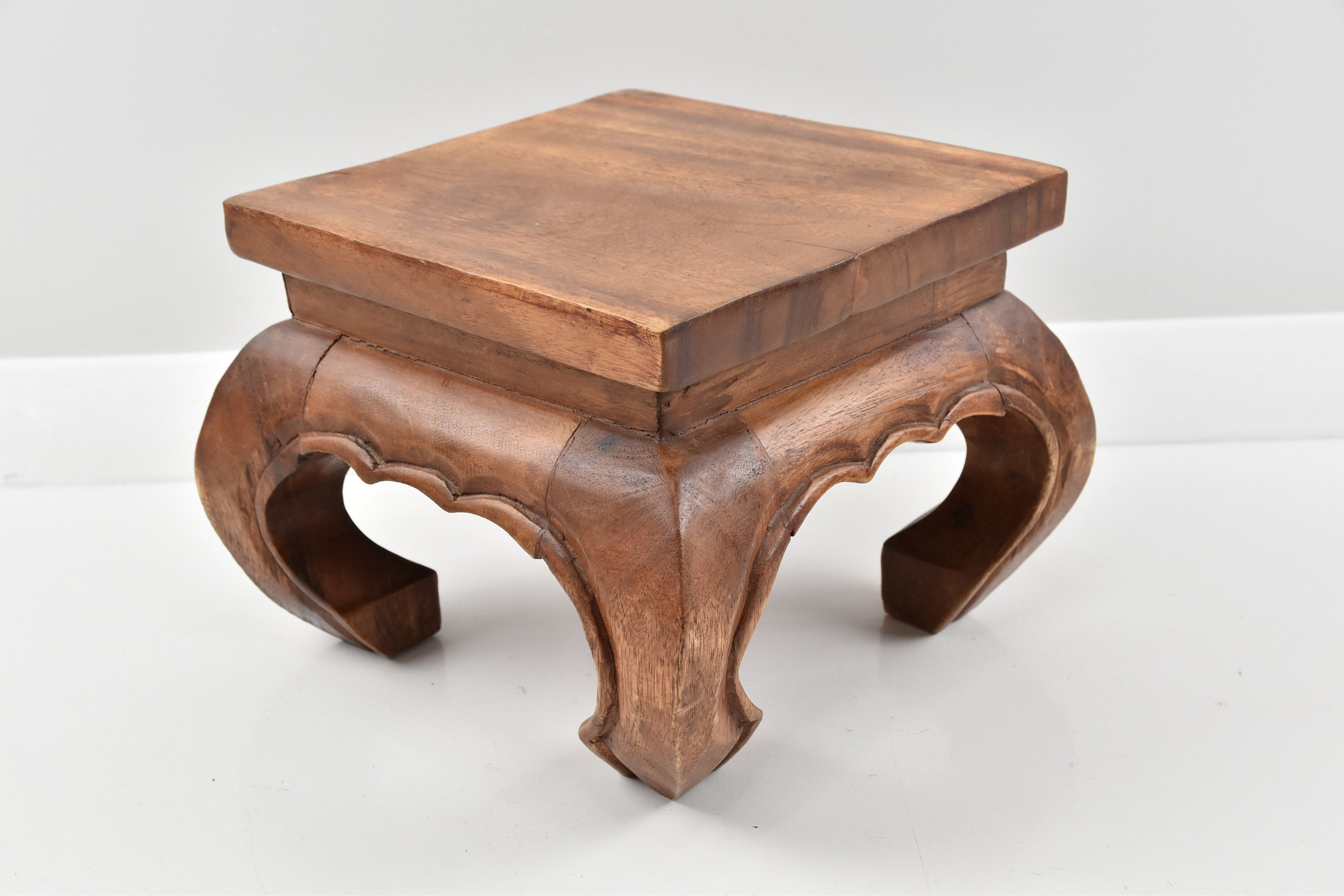 Vintage Opium Table Wooden Stool Coffee Living Room Flowerpot - Etsy UK