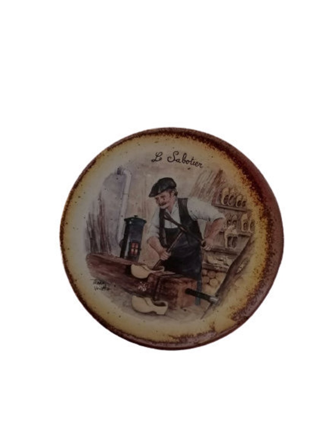 Vintage Earthenware Stoneware Pottery Glazed Plate Decorative Plate ...