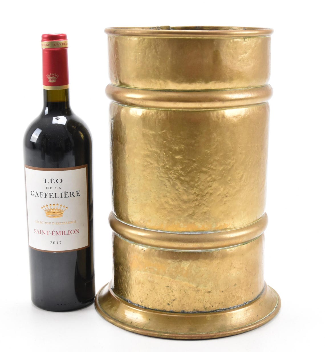 Chezrai - Vintage 12" Stubby Brass Umbrella Stand Hallway Dried Flower ...
