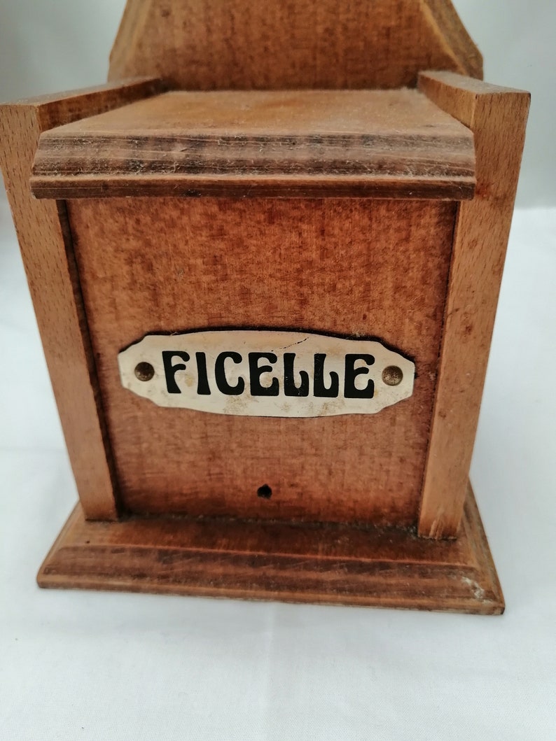 Vintage French Wooden Box String Box Ficelle String Holder - Etsy