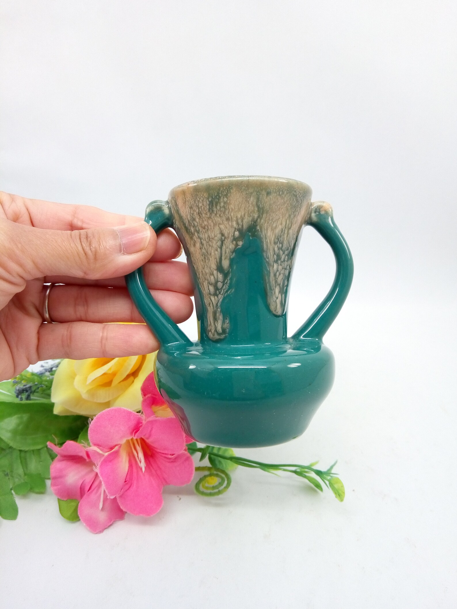 Vintage Mini Ceramic Vase Flower Display Shelf Display | Etsy