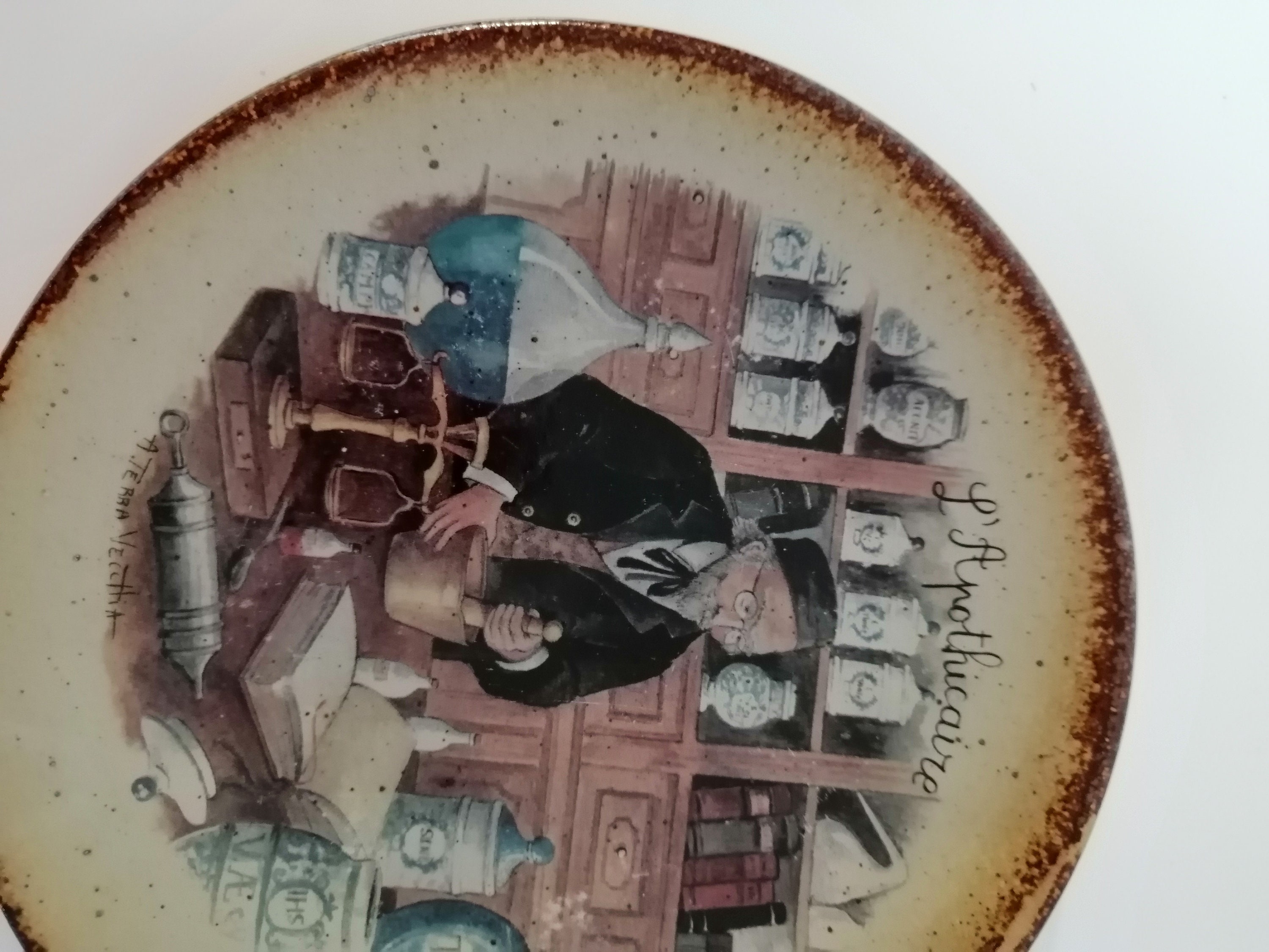 Vintage Earthenware Stoneware Pottery Glazed Plate Signed - Etsy