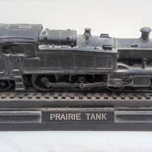 Vintage Welsh Coal Prairie Tank Steam Engine Locomotive Model on a ...