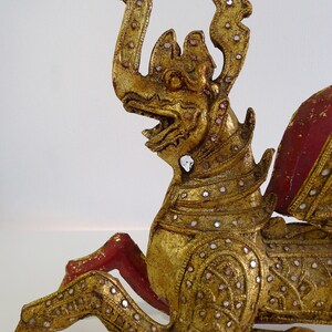 Vintage Golden Qilin / Kirin Chinese / Japanese Unique Piece Gold Hand ...