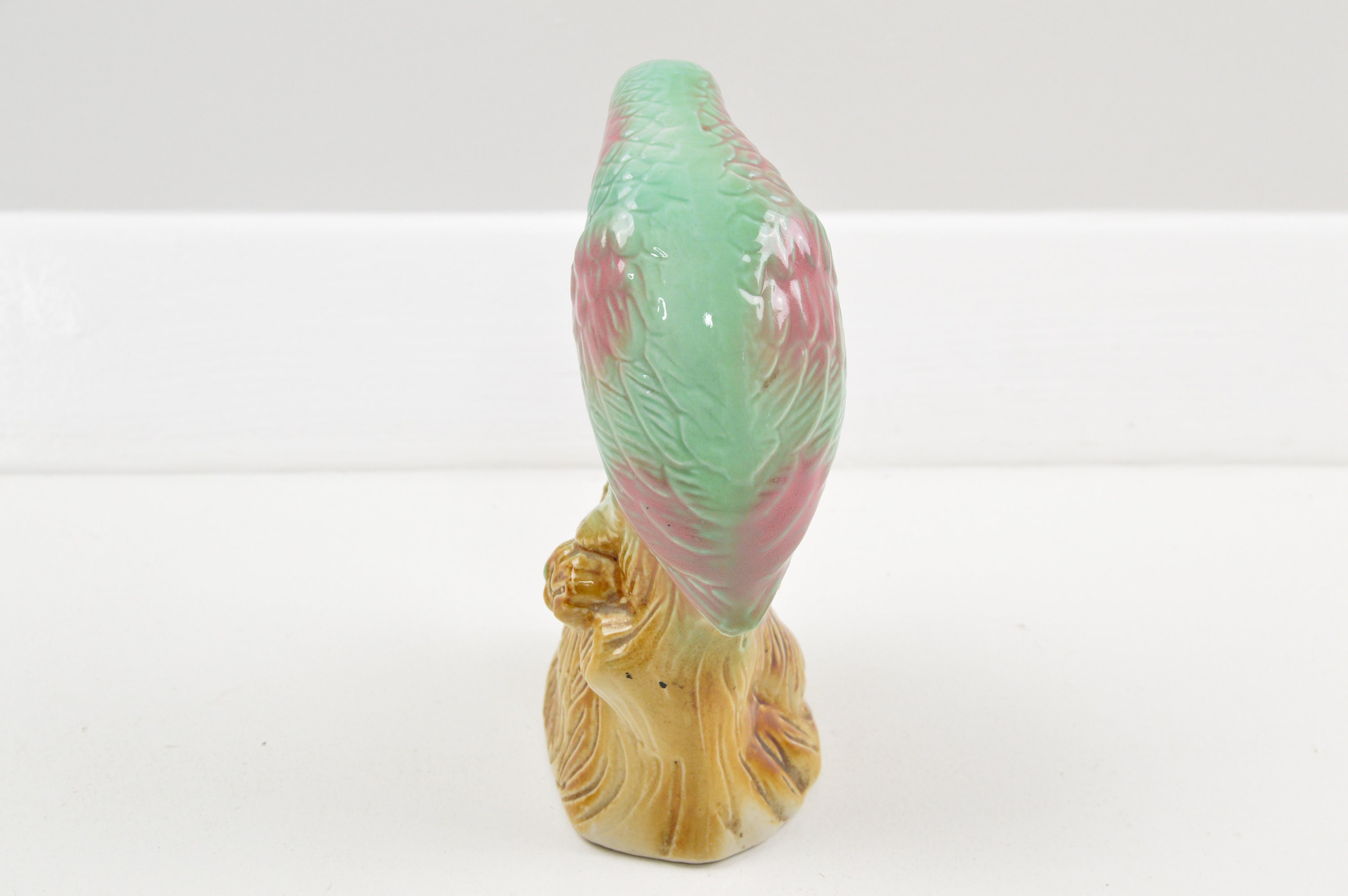 Vintage Ceramic Parrot Parakeet Figurine Ornament Made in | Etsy