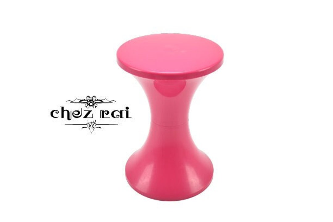 Vintage French Tam Tam Tabouret Stool Storage Plastic Pink - Etsy