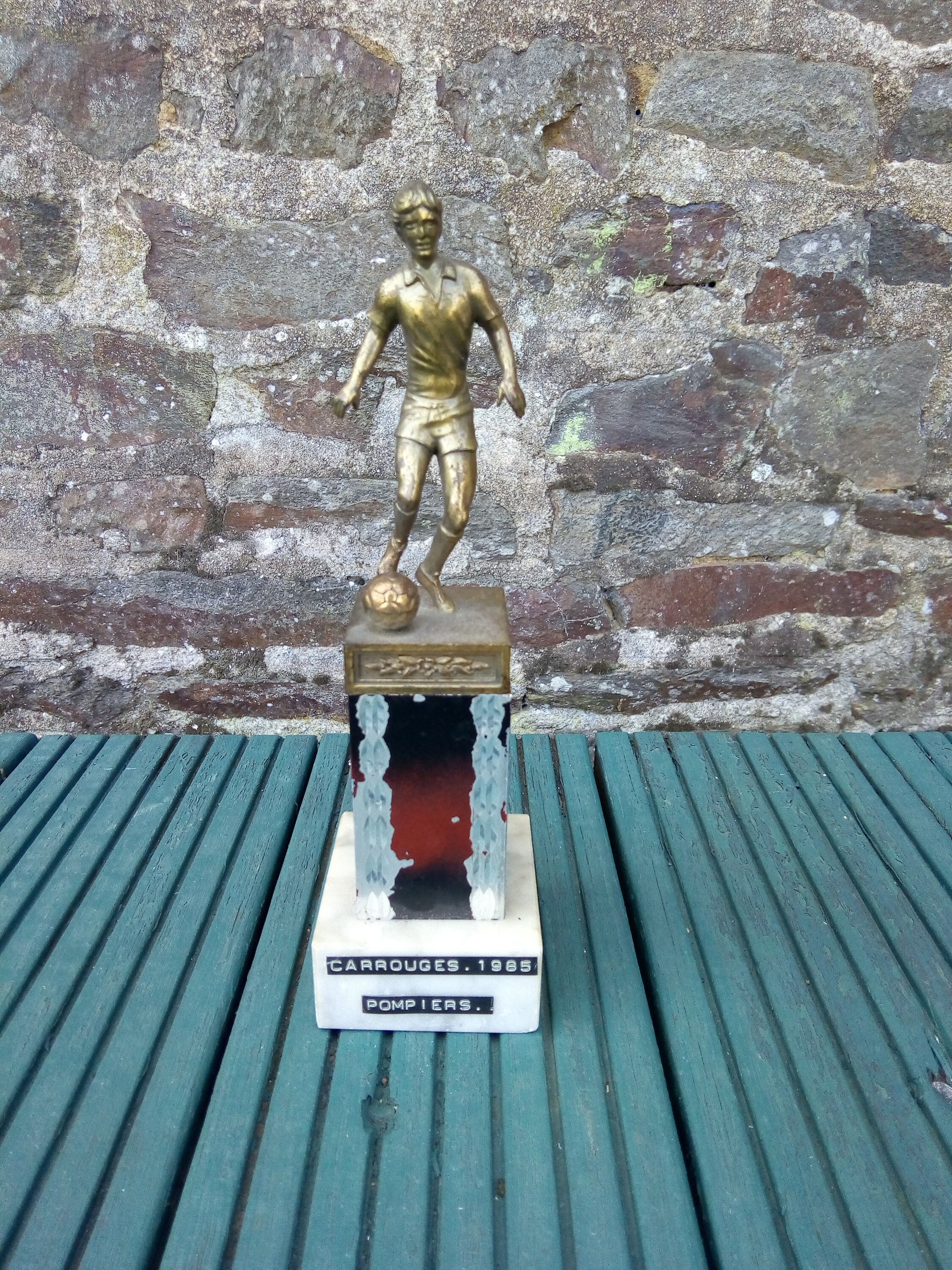 Vintage French Trophy Carrouges 1985 Pompiers Football Sport | Etsy