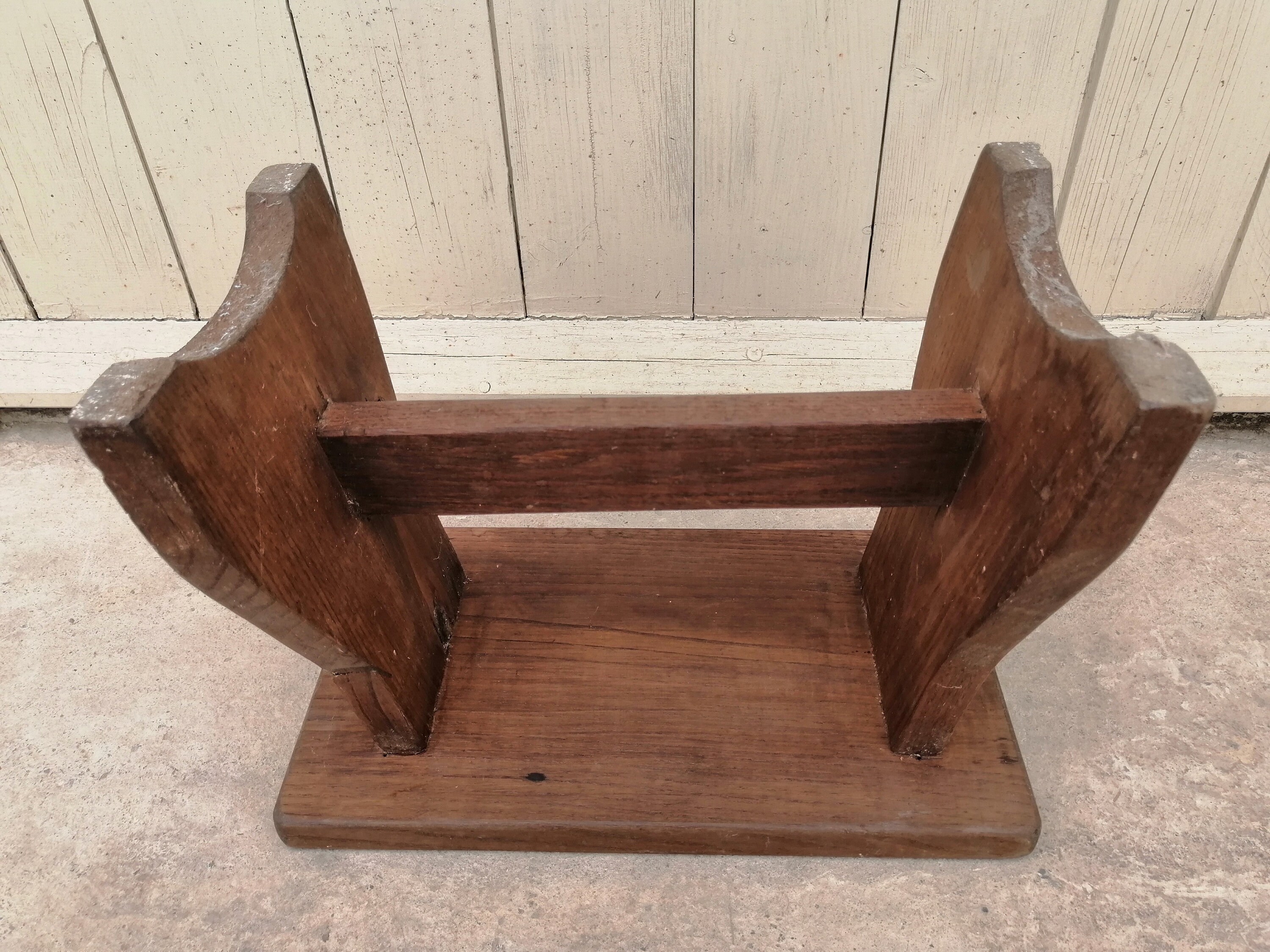 Vintage French Wooden Footstool Step Seat Sitting Farmhouse Rustic ...