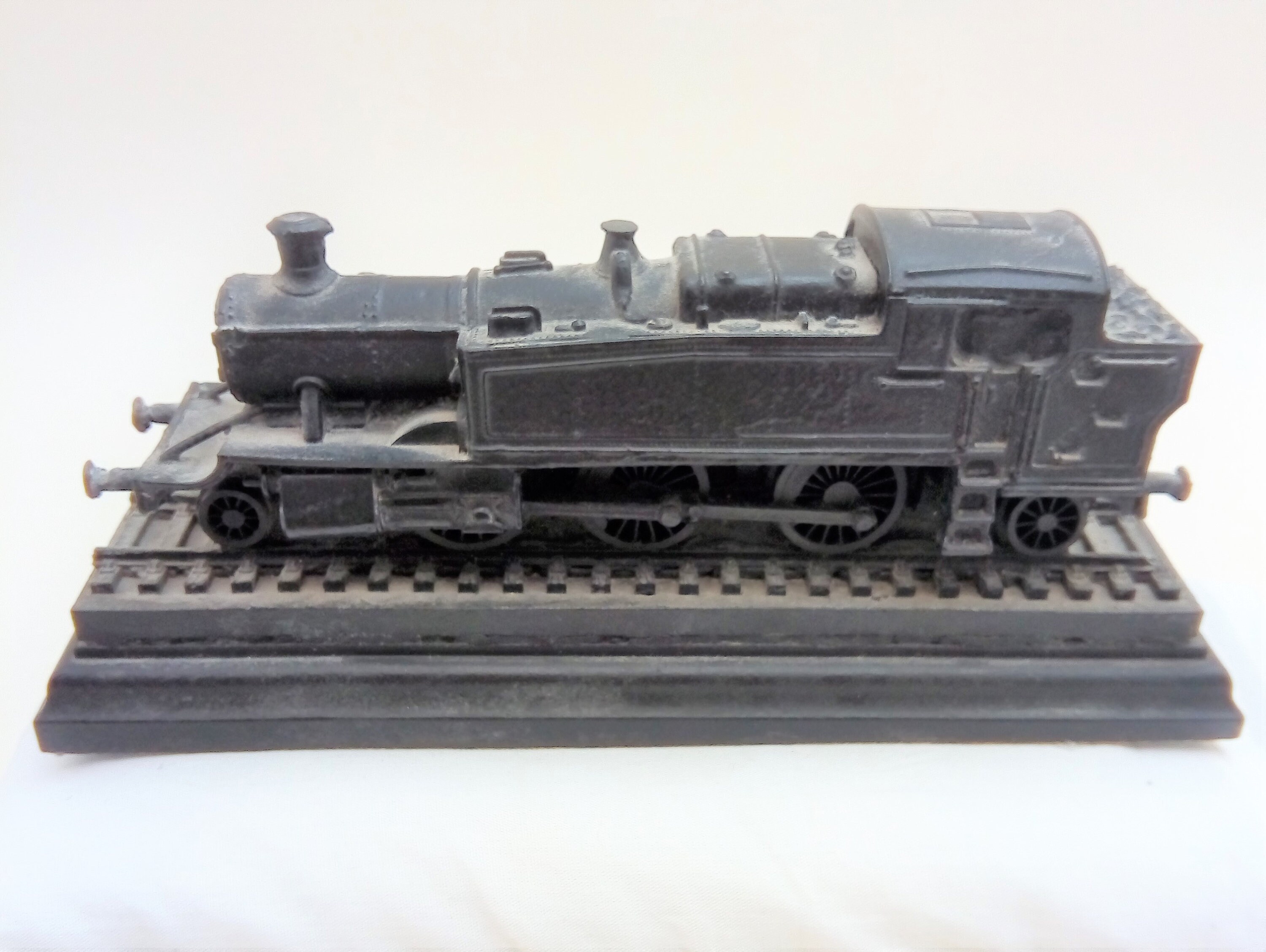Vintage Welsh Coal Prairie Tank Steam Engine Locomotive Model on a ...