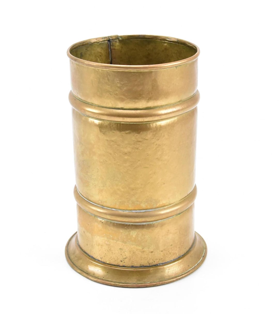 Chezrai - Vintage 12" Stubby Brass Umbrella Stand Hallway Dried Flower ...