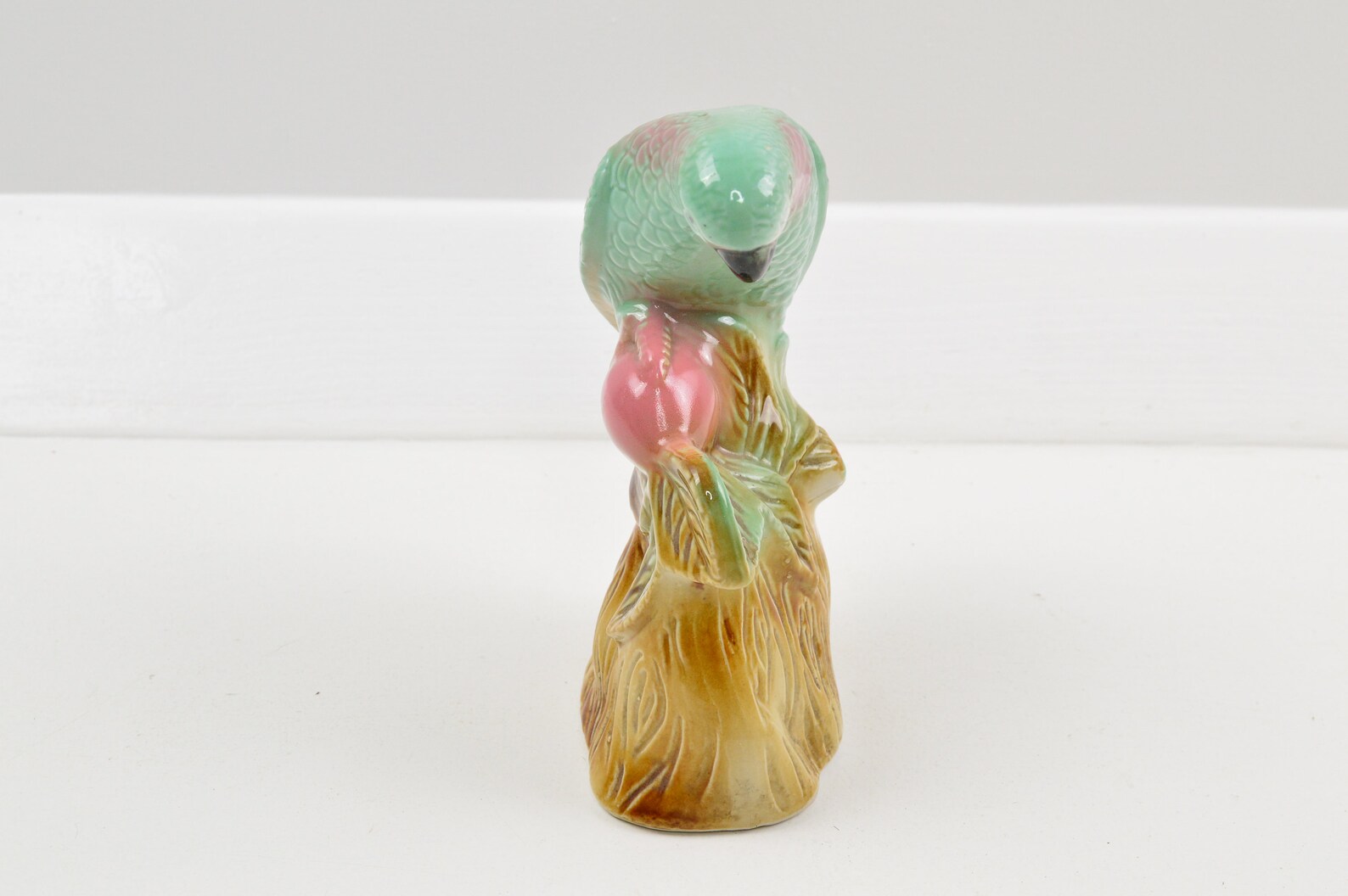 Vintage Ceramic Parrot Parakeet Figurine Ornament Made in Brazil ...