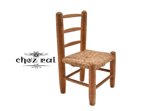 Vintage French Hardwood Rush Seated Childs Bedroom Chair Nursery Doll s Chair Kid s Room Furniture Decor Farmhouse Rustic Lodge Chez Rai Etsy