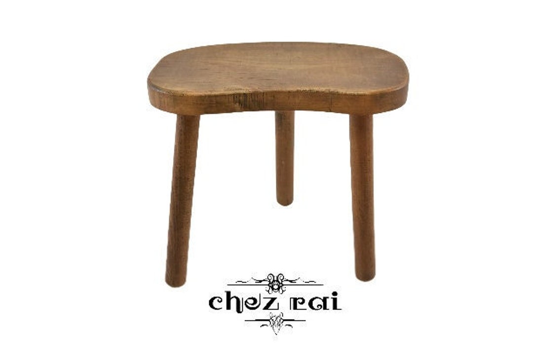 Vintage Wooden Kidney Bean Shaped Stool Tabouet Plant Stand Display ...