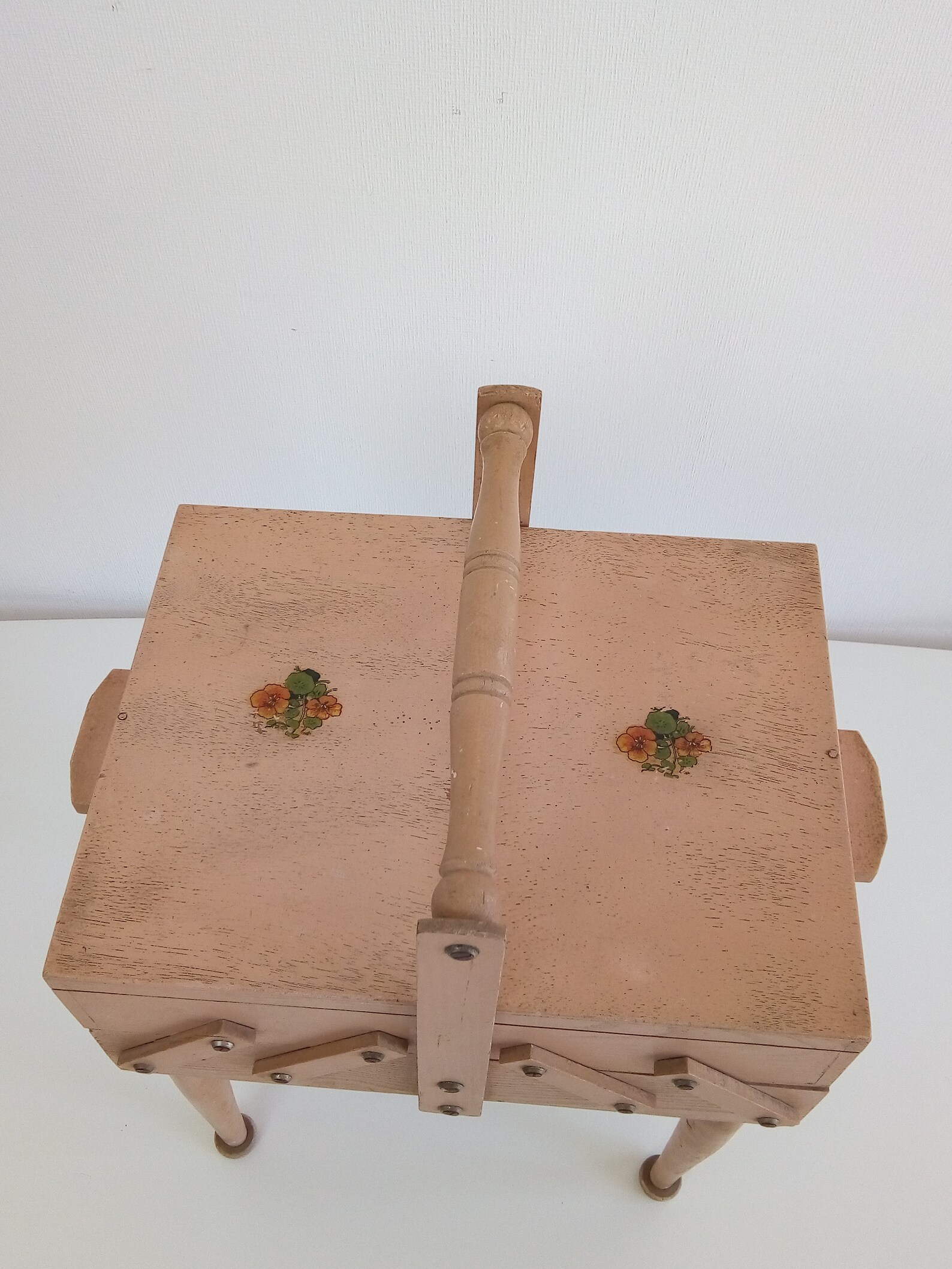 Vintage Sewing Box Wood Knitting Basket Box Jewellery Craft | Etsy