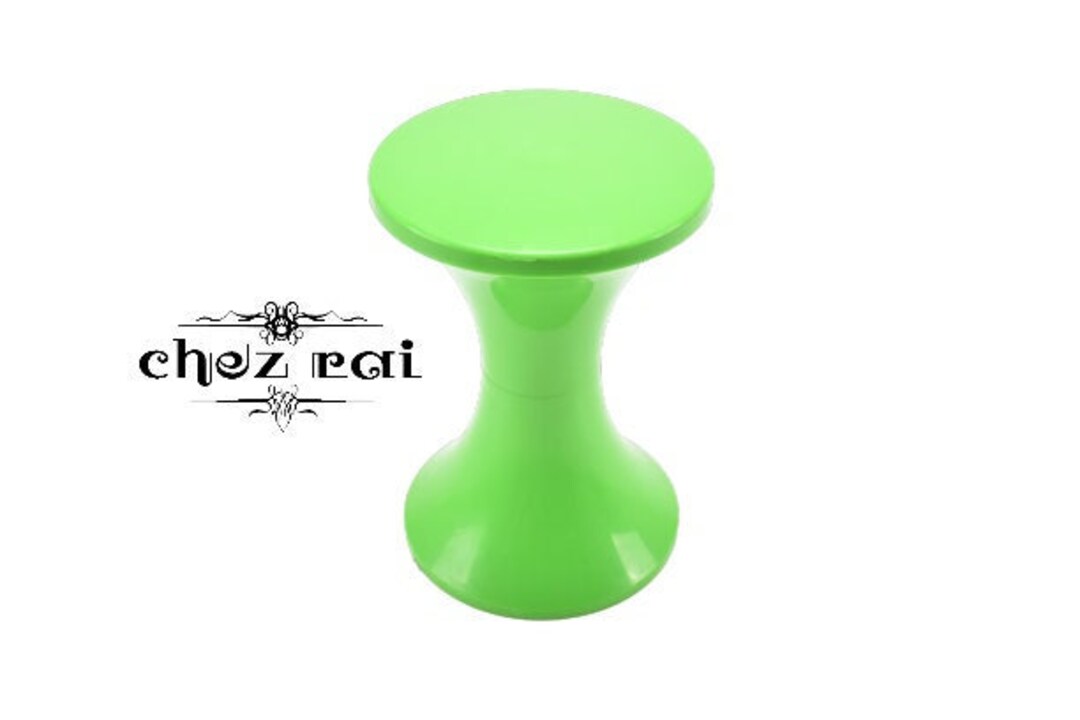 Vintage French Tam Tam Tabouret Stool Storage Plastic Green - Etsy