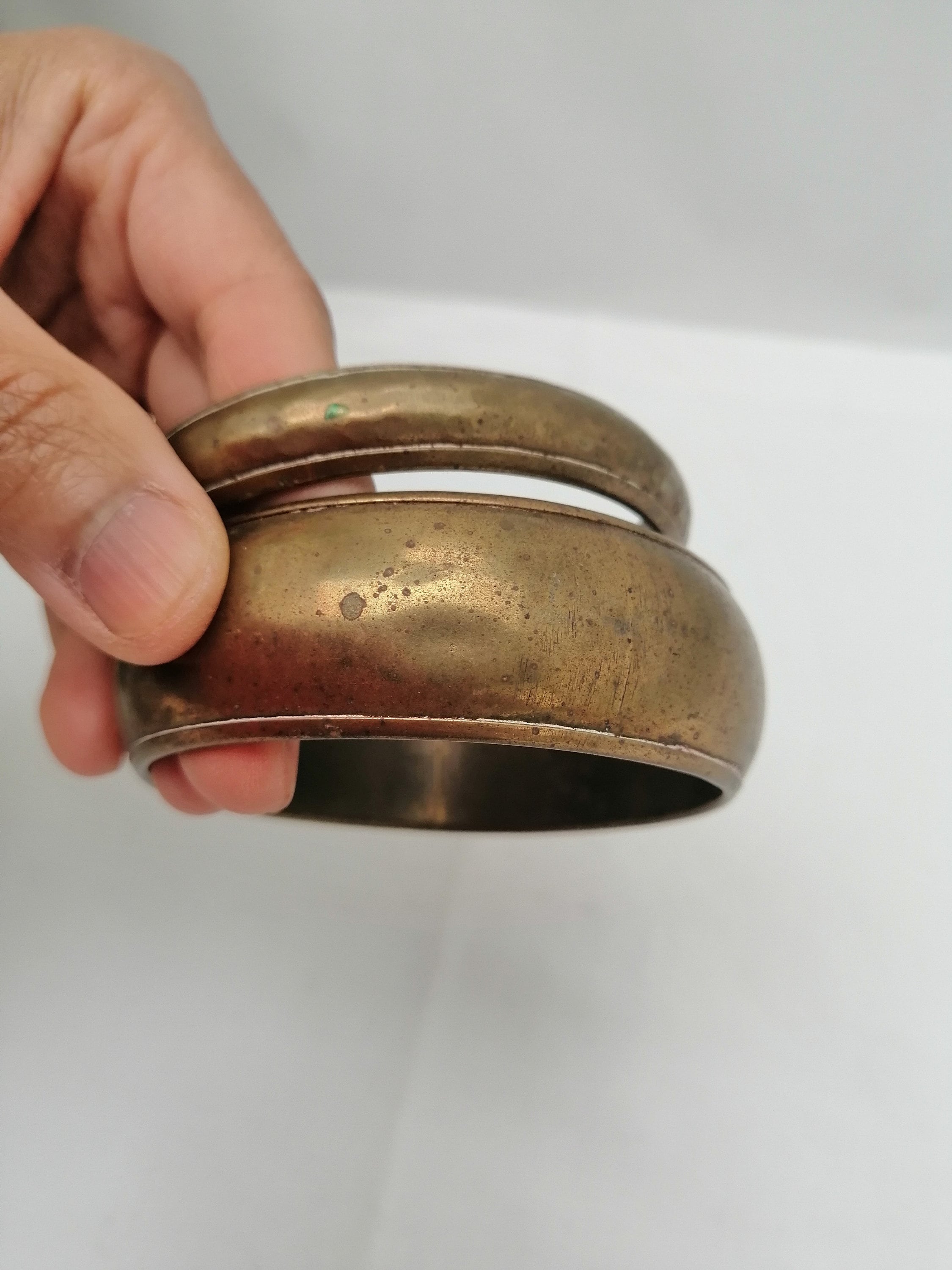 Vintage indio latón brazaletes 2 Vintage latón brazaletes | Etsy