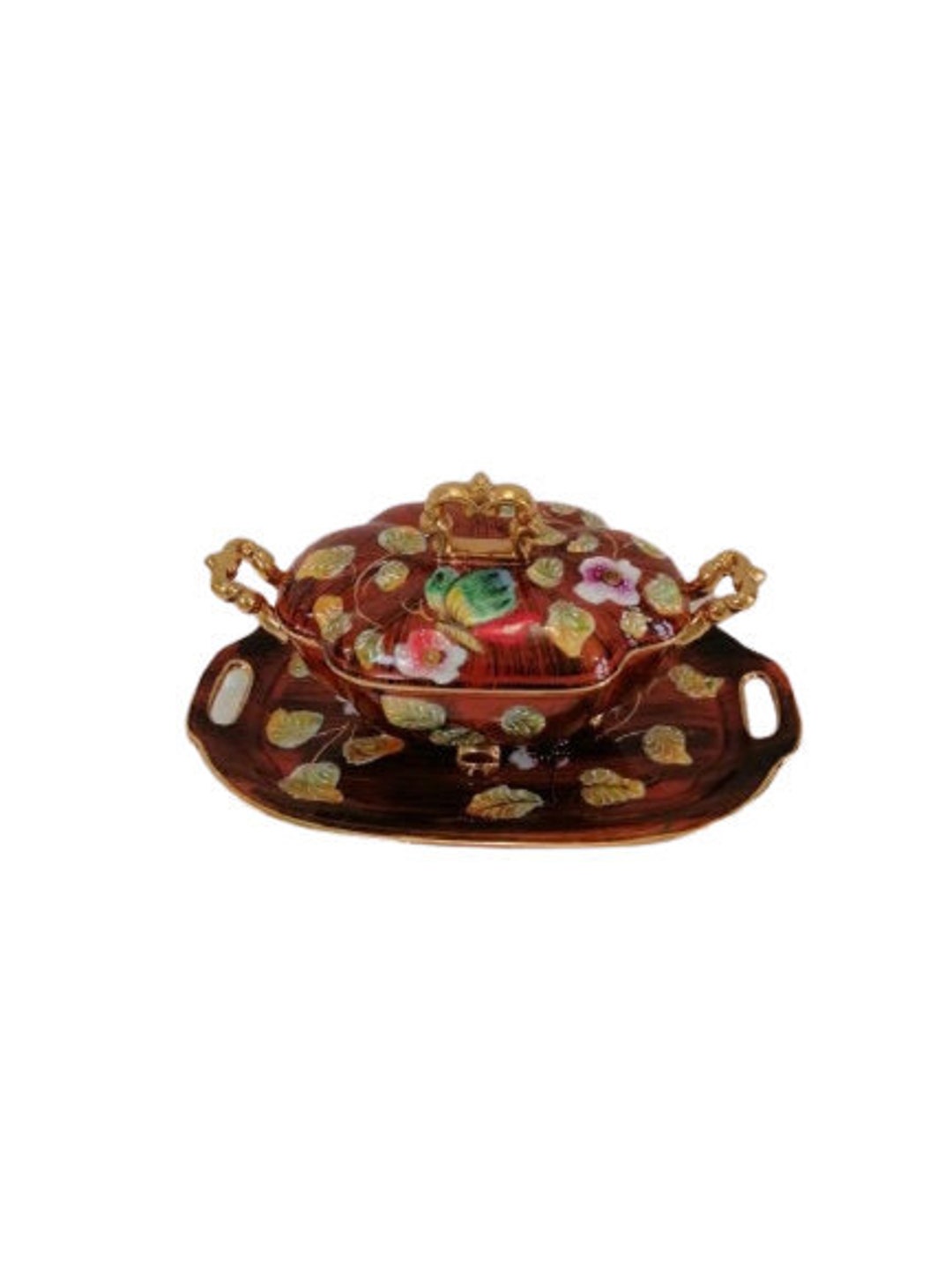 Vintage Hubert Bequet Belgium Pottery Soup Tureen Beautiful Set Ceramic ...