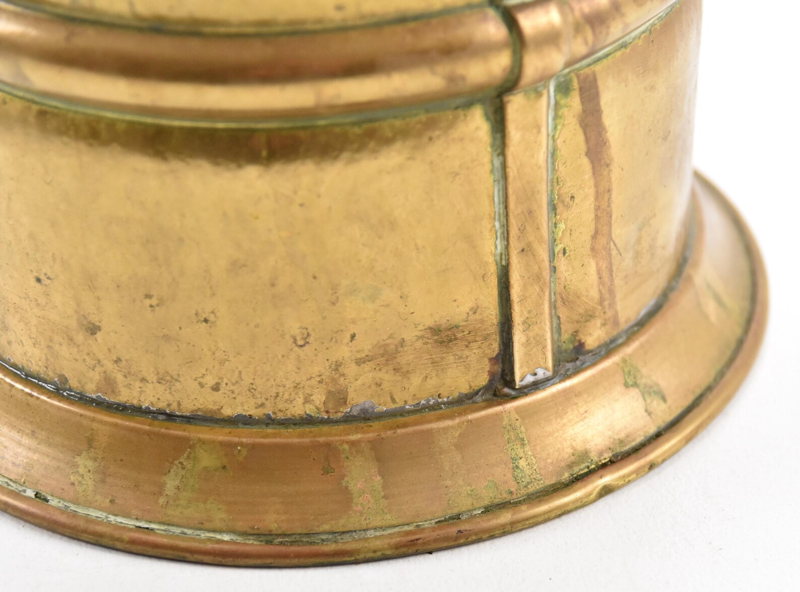 Chezrai - Vintage 12" Stubby Brass Umbrella Stand Hallway Dried Flower ...