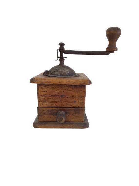 Vintage French Wooden Coffee Grinder Hand Coffee Grinder Wood | Etsy