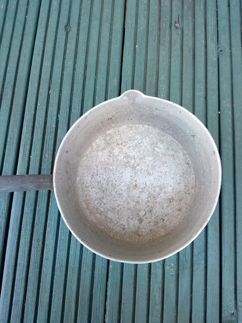 Vintage Aluminium Milk Pan Metal Handle Milk Saucepan Rustic - Etsy