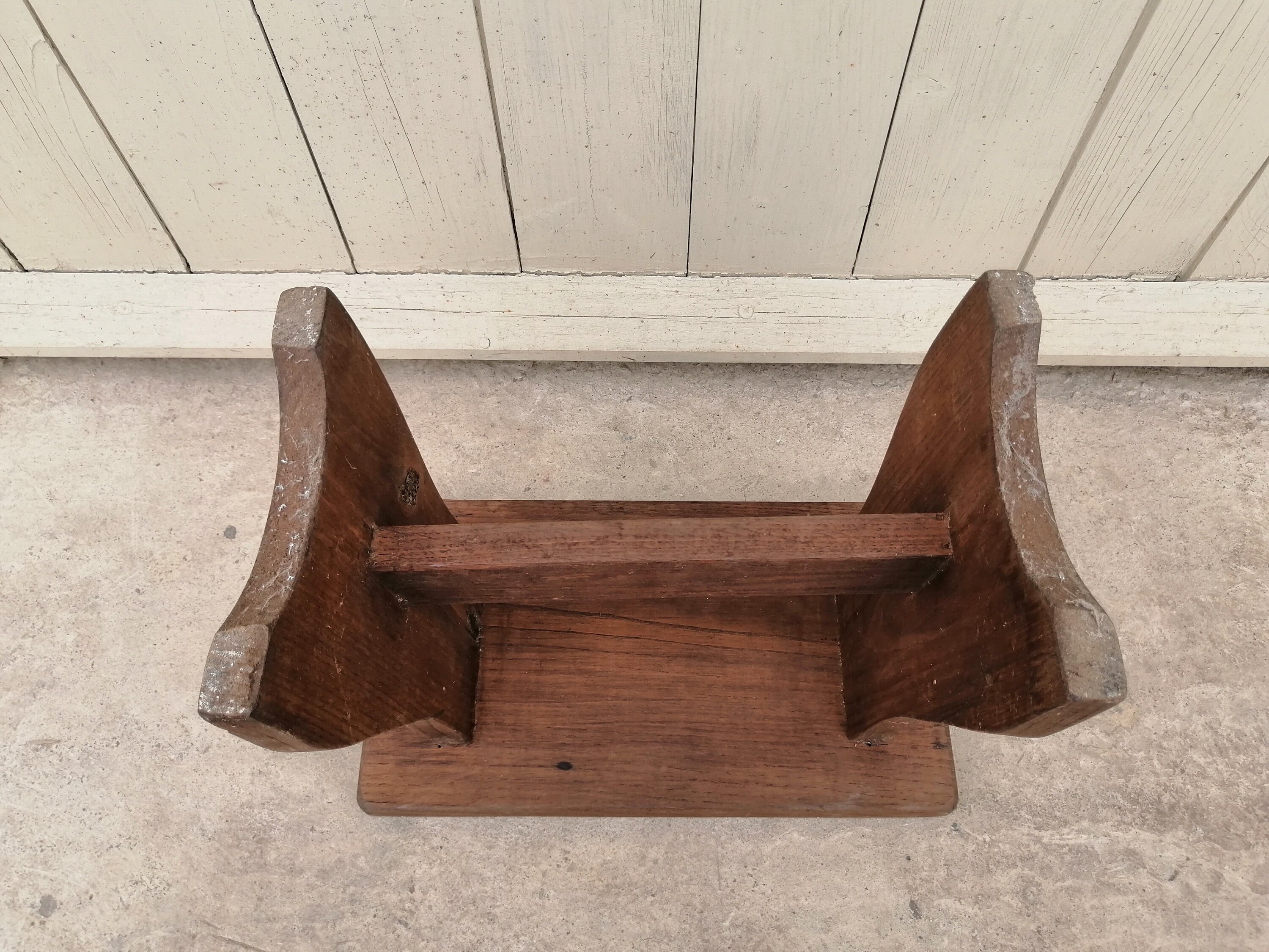 Vintage French Wooden Footstool Step Seat Sitting Farmhouse Rustic ...
