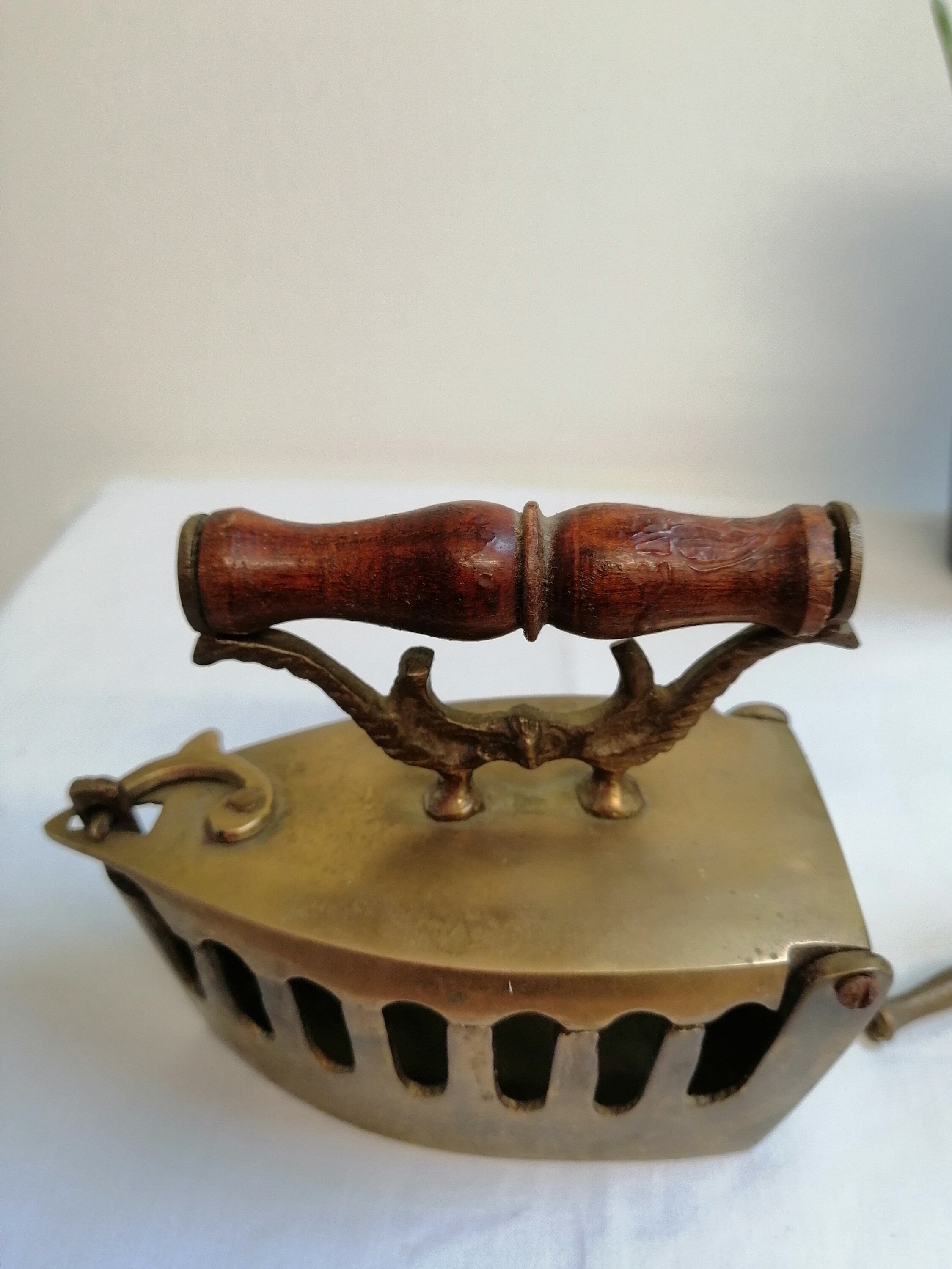 Vintage Miniature Brass Iron on Stand Ornament Brass Charcoal - Etsy