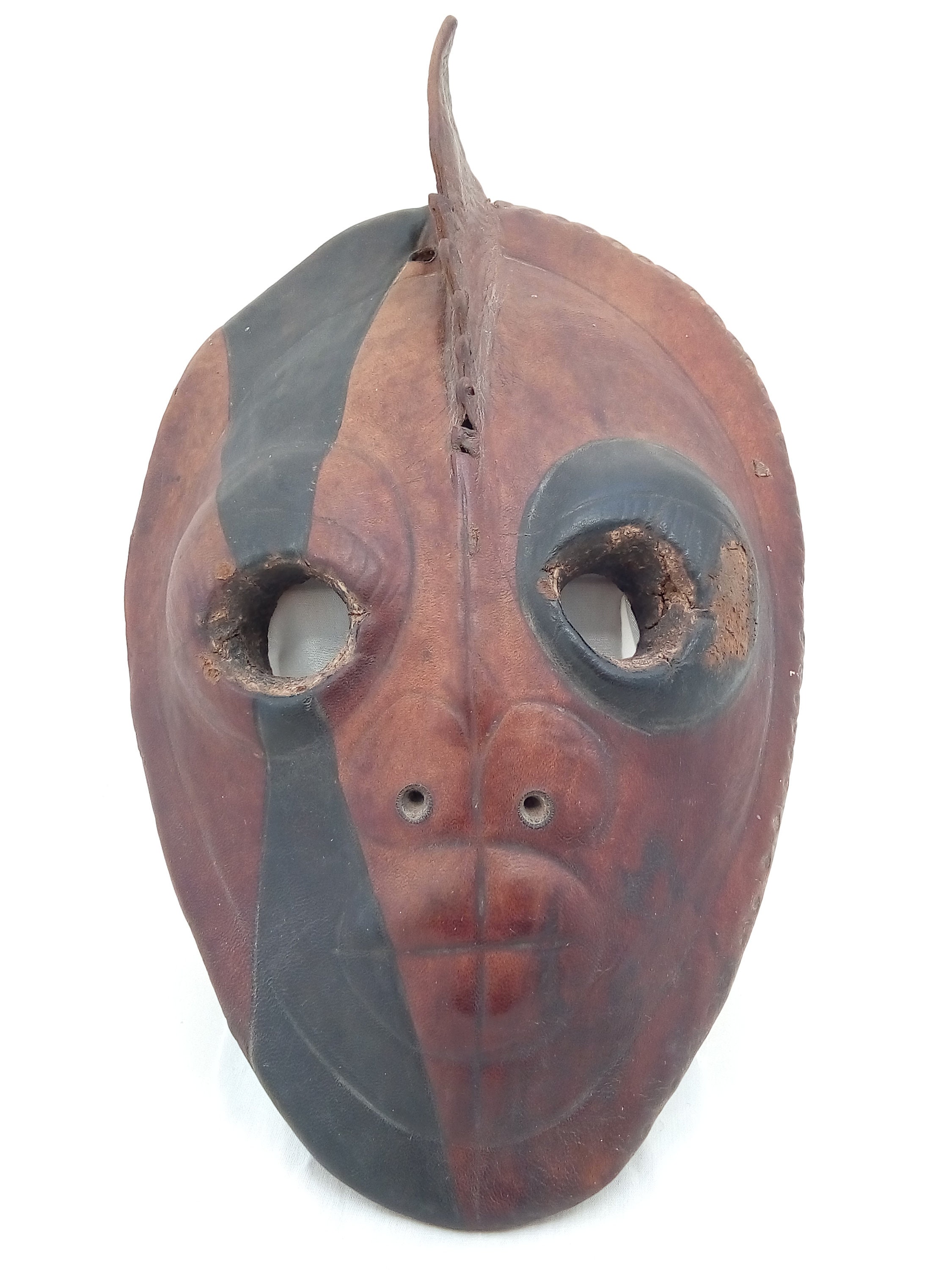 Vintage Leather Mohawk Style Mask Face Man Woman Mask Tribe | Etsy