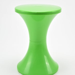 Vintage French Tam Tam Tabouret Stool Storage Plastic Green Seat Chair ...