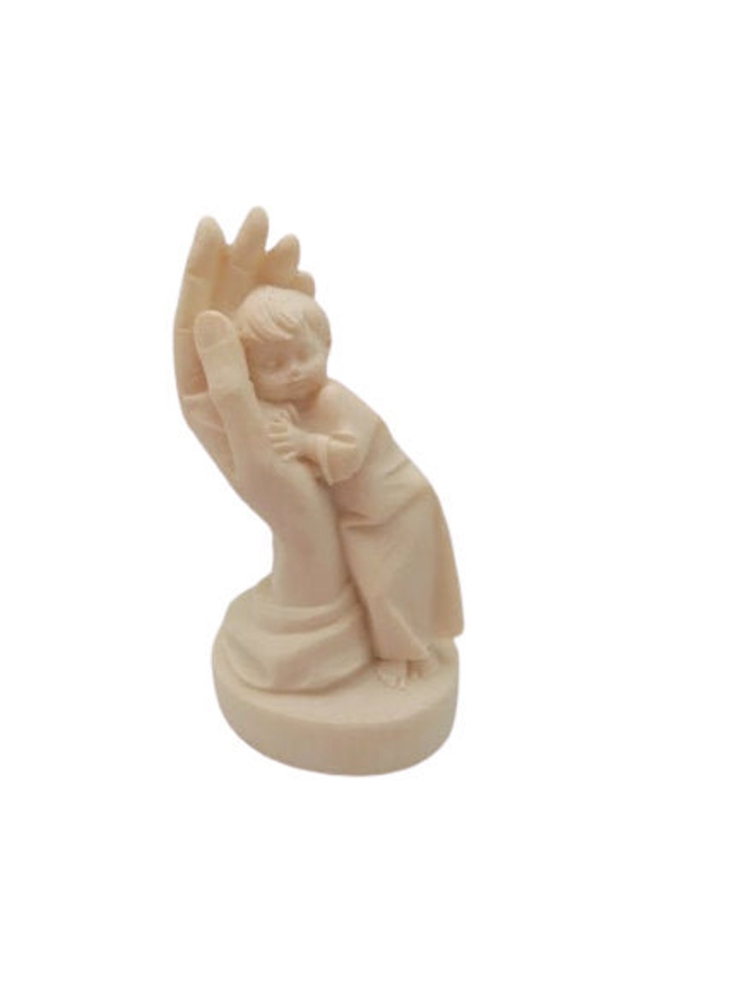 Vintage Hand Made Alabaster Child in God's Care Alabaster Figurine ...