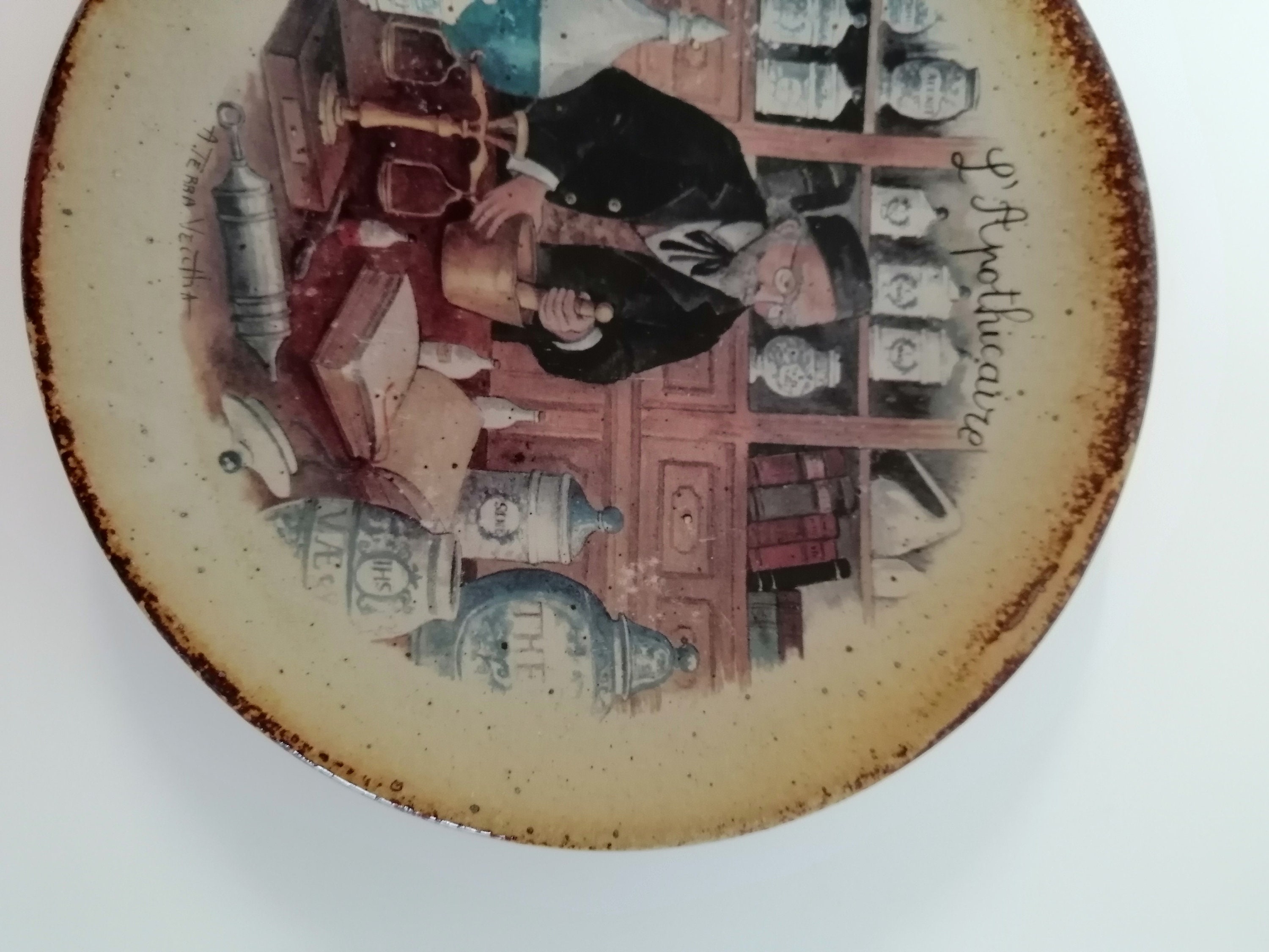 Vintage Earthenware Stoneware Pottery Glazed Plate Signed - Etsy