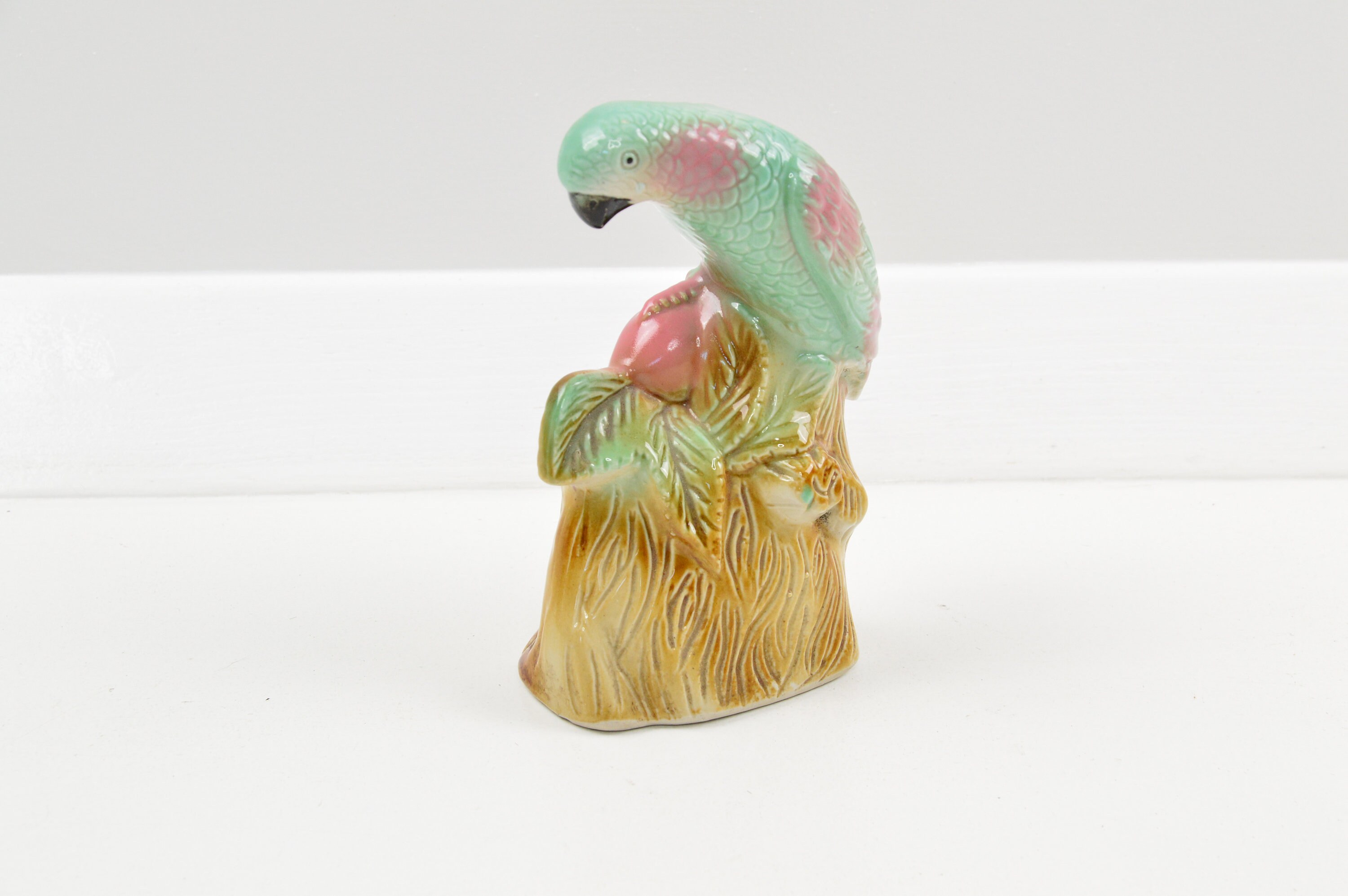 Vintage Ceramic Parrot Parakeet Figurine Ornament Made in - Etsy