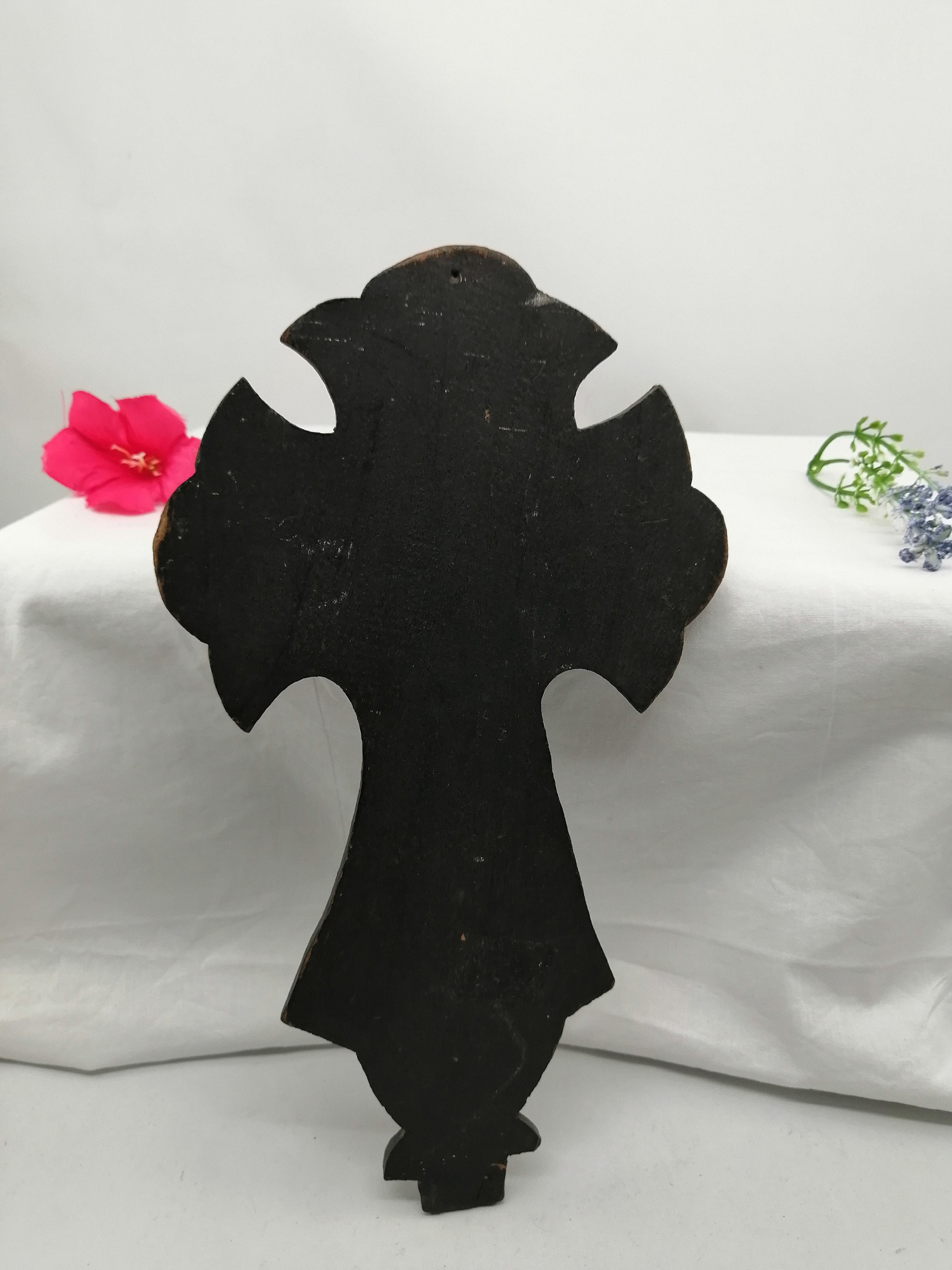 Antique Crucifix Gothic Wall Cross Jesus Christ INRI Unusual | Etsy