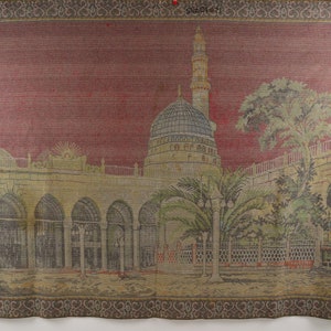 Vintage Middle Eastern Mosque Islam Muslim Tapestry Rug Wall Hanging ...