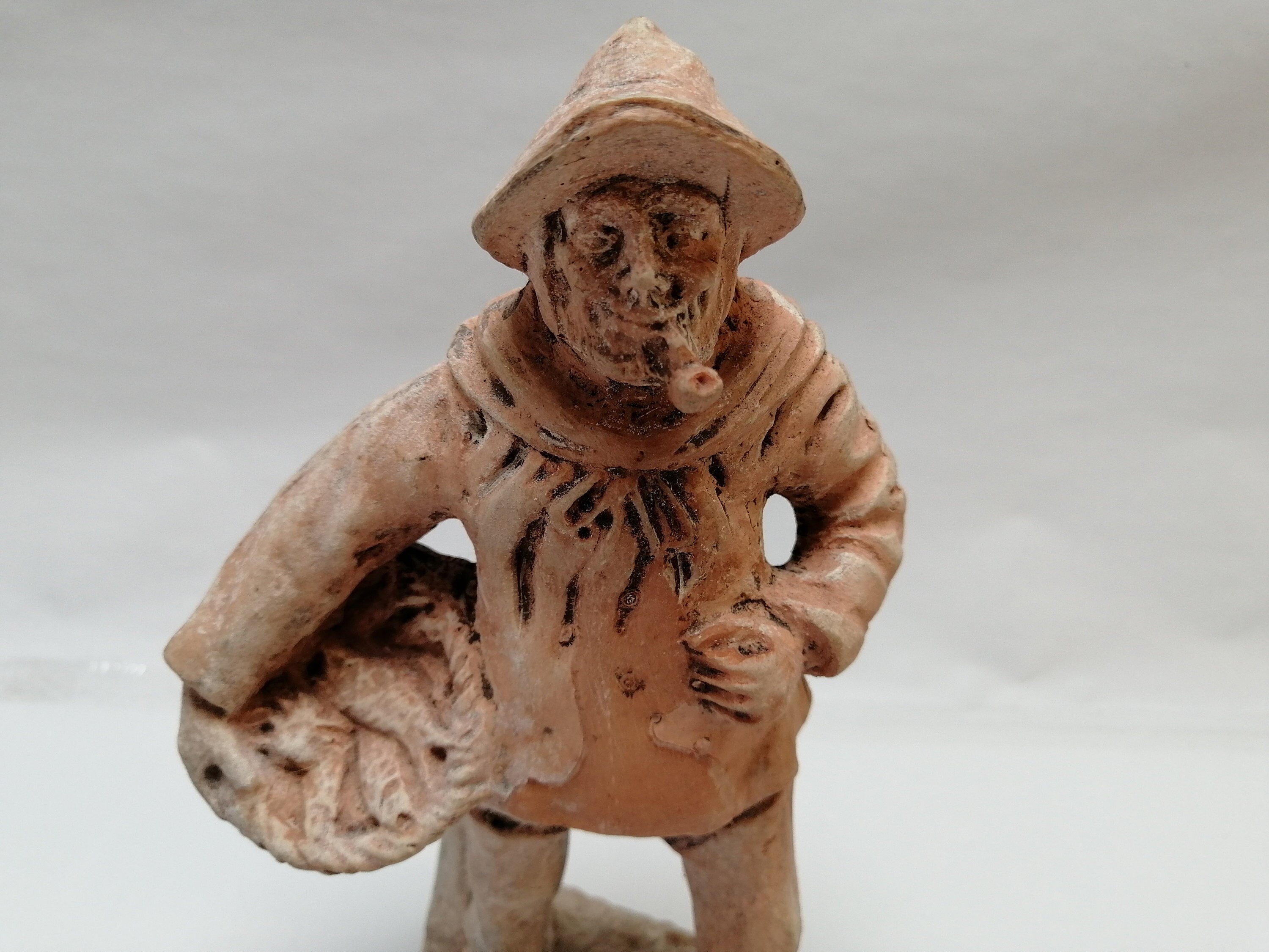 Vintage French Fisherman Statue Figurine Shelf Display Old Man With ...