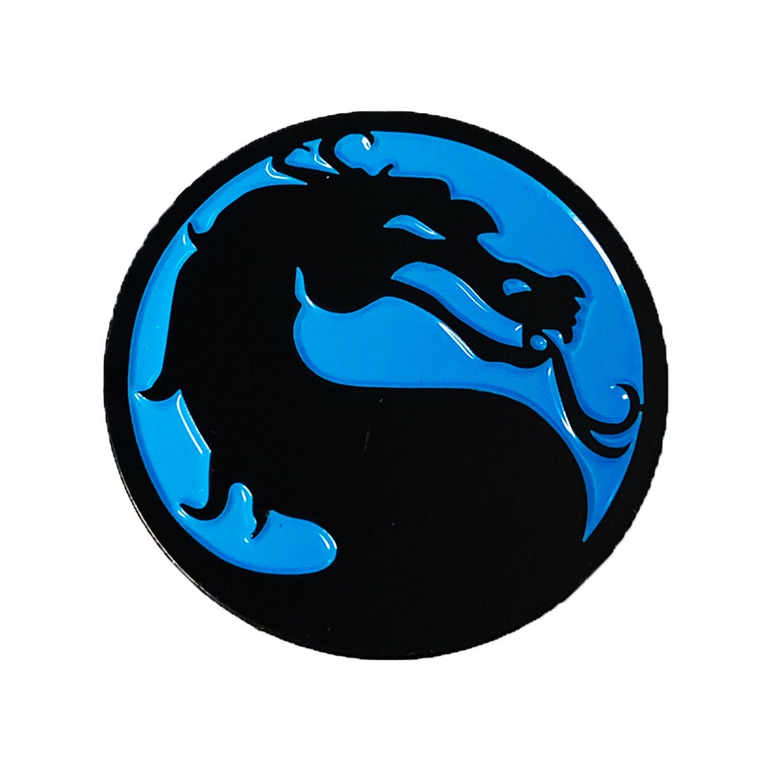Sub Zero Mortal Kombat Logo Pin Soft Enamel With Raised Metal 1.5 Inch ...