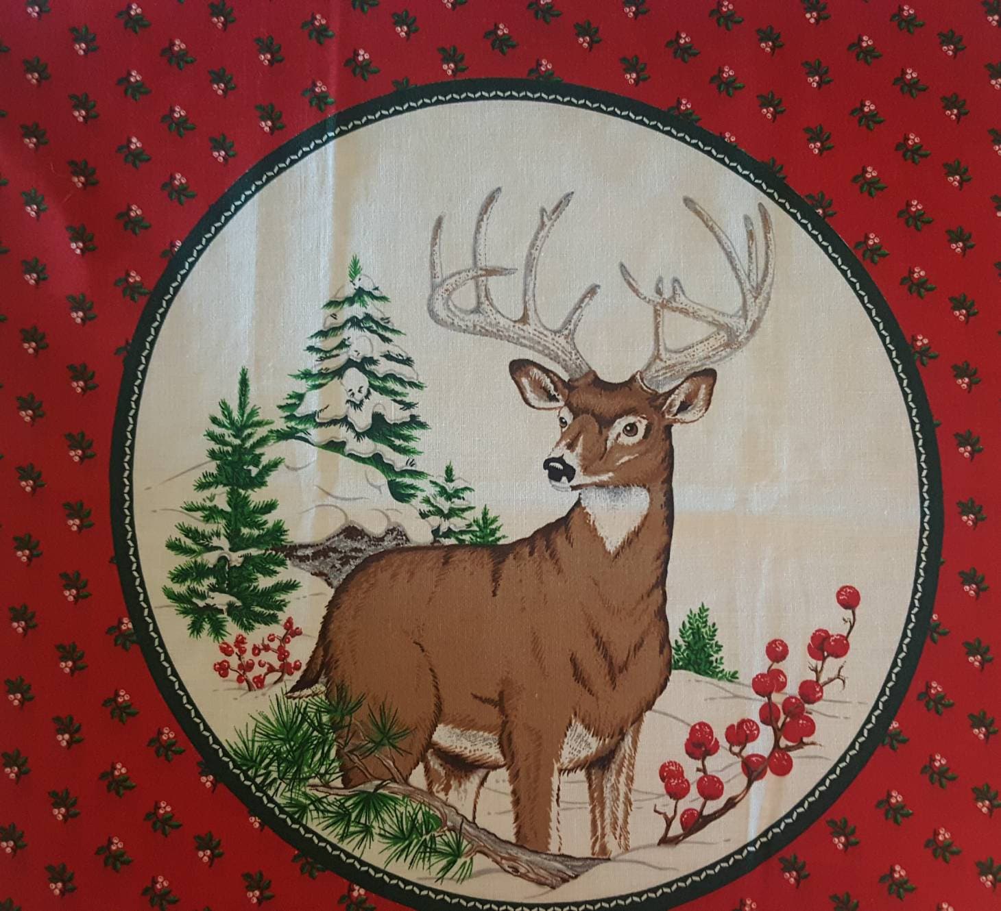 Cute Deer Fabric for Pillow or Wallhanging - Etsy.de