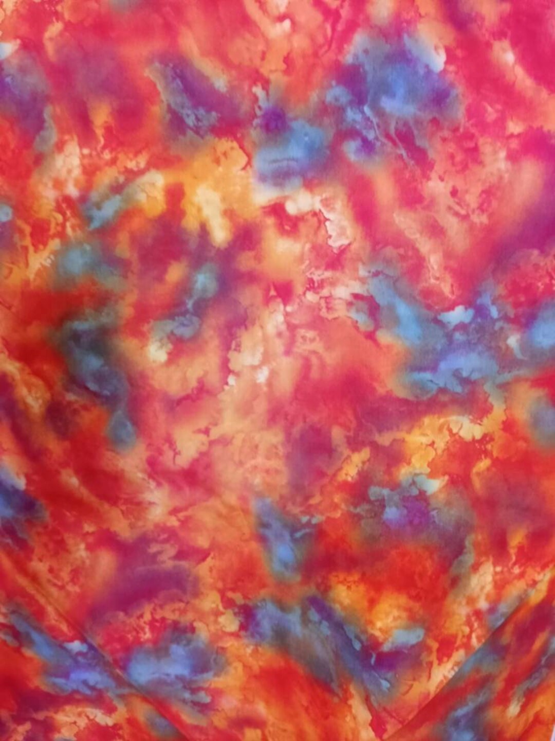 Marble Mate Multi 9907-13 by Moda Fabrics Marbled Orange With Blue - Etsy