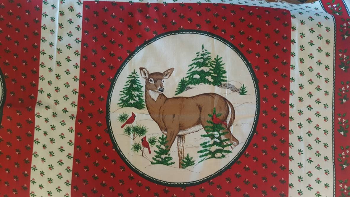 Cute Deer Fabric for Pillow or Wallhanging - Etsy.de