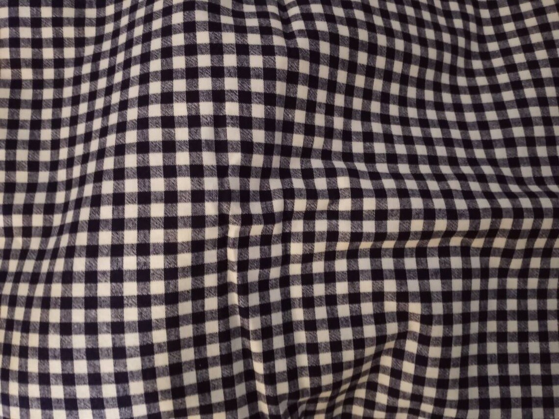 Navy & White Checks Cotton Fabric by Cranston Print Works - Etsy