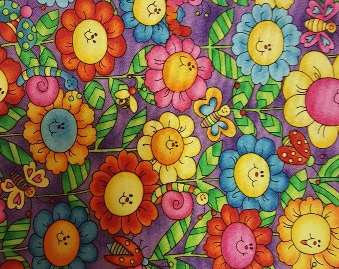 Wiggly Garden by Cheri Strole for Moda Fabrics One and 7/8 Yard Piece ...