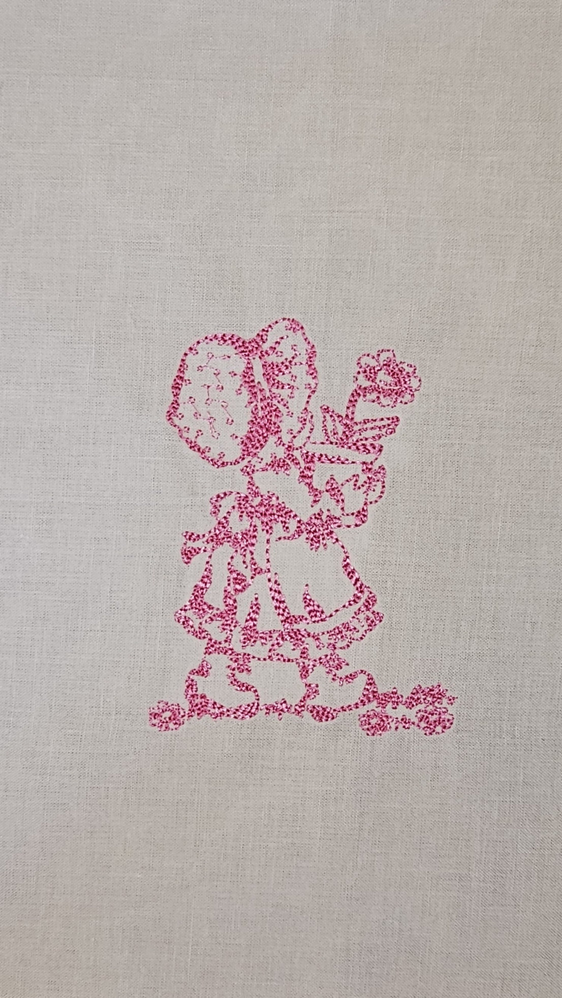 12 Pink Old Fashioned Girls Machine Embroidered Quilt Blocks 10" X 10 ...